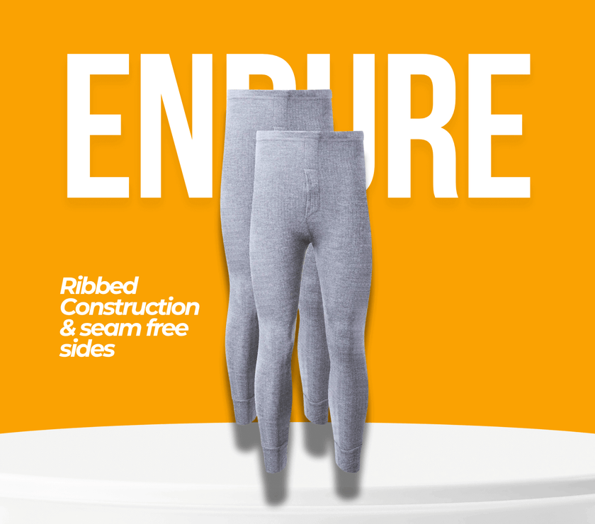 Heatwave Thermalwear Plus Size 2 Pack Men's Thermal Trousers Long Johns ...