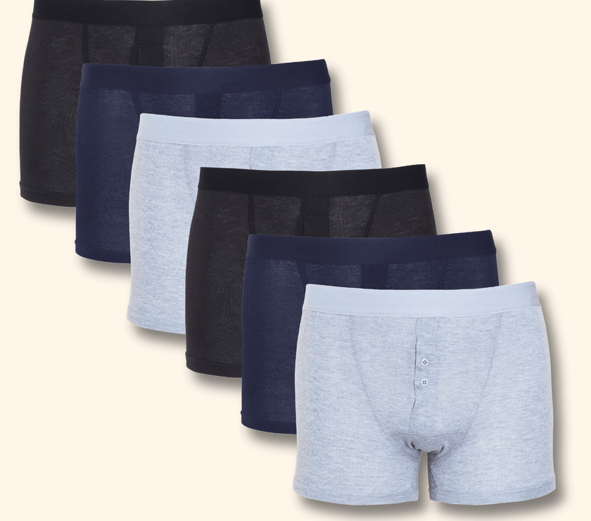 Sock Stack 6 Pack Cotton Stretch Boxer Shorts For Men MB09 Breathable ...