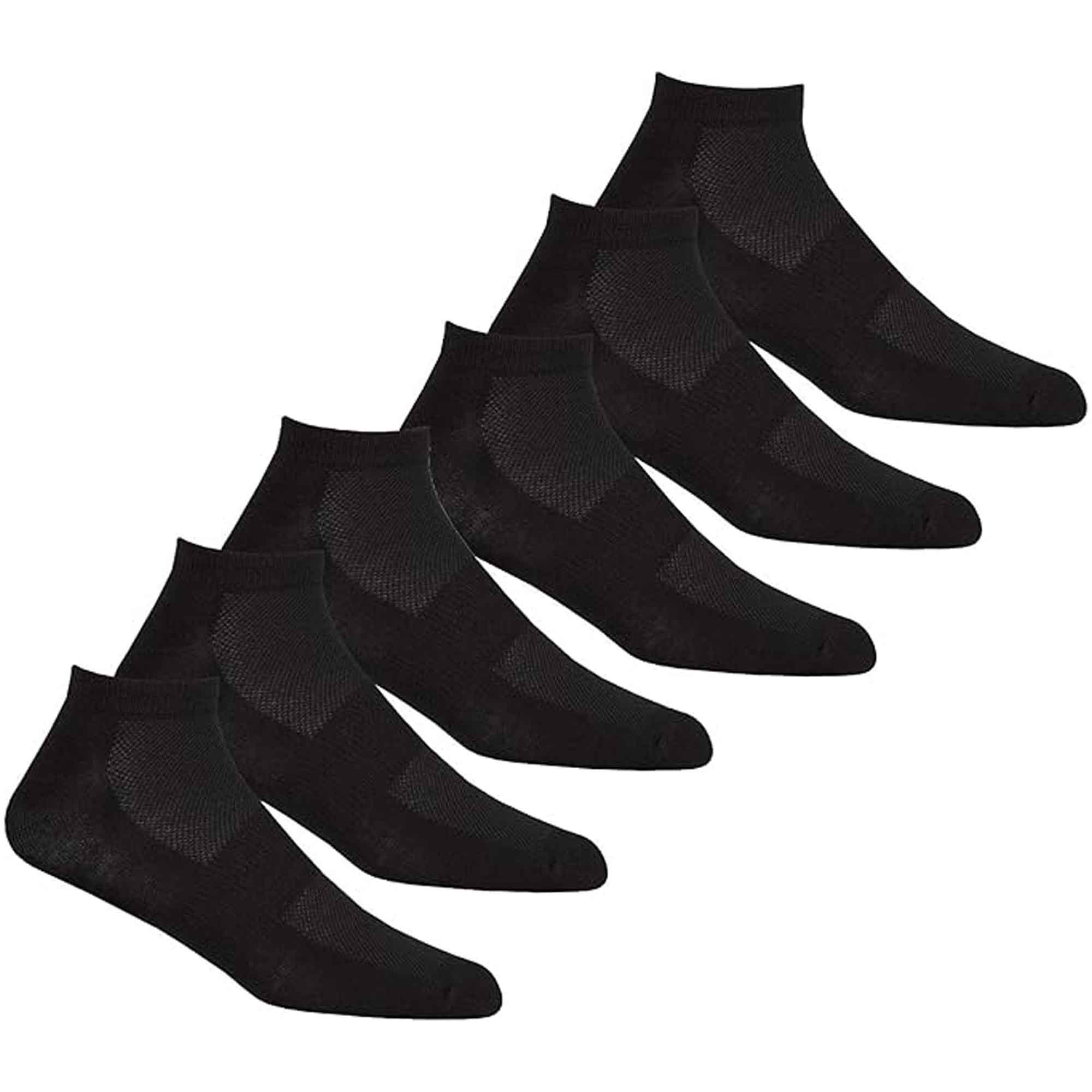 6 Pairs Mens Bamboo Sports Liner Socks Antibacterial Moisture Wicking ...