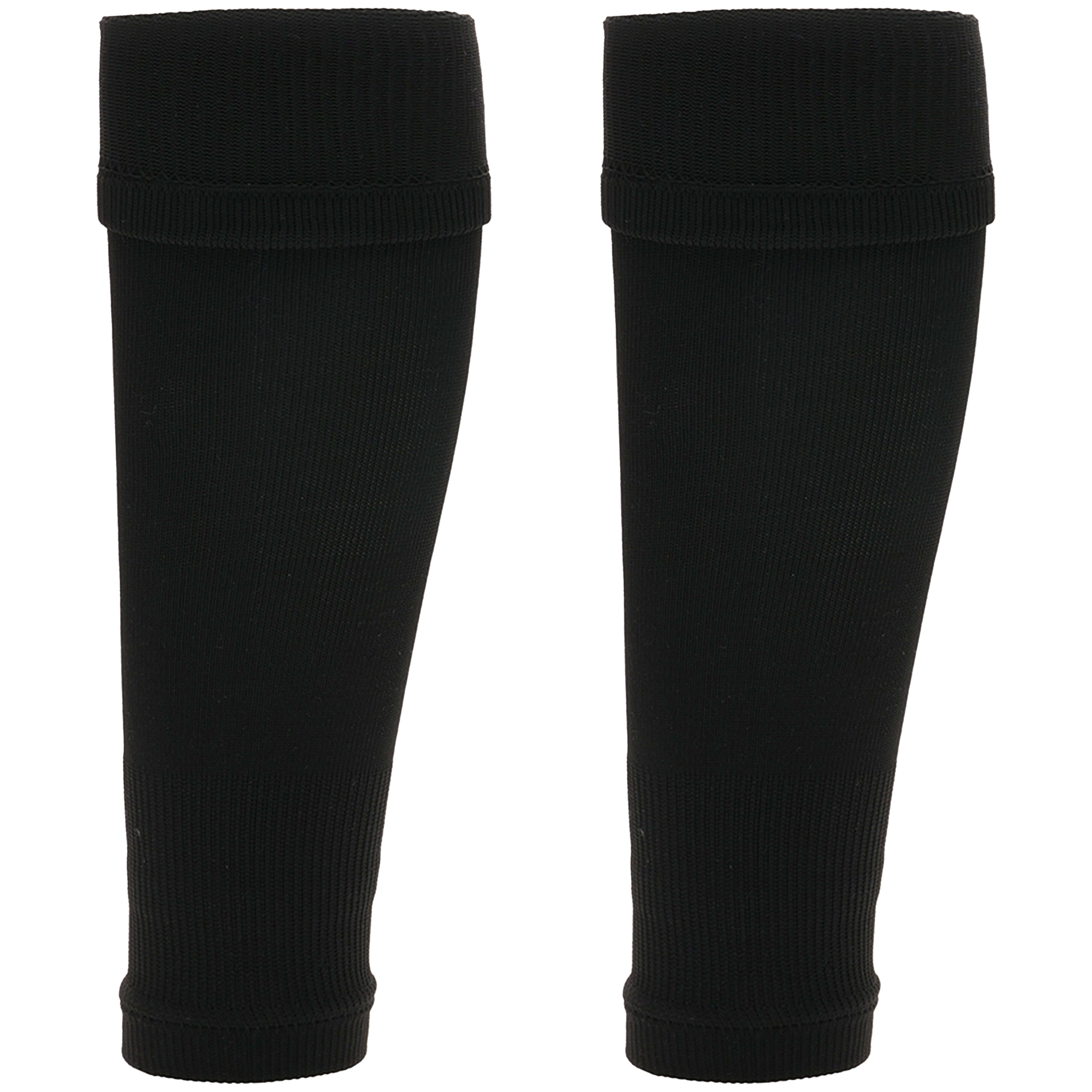 Kids Leg Sleeve Socks Black Fits Over Calf Shin Pads Compression ...