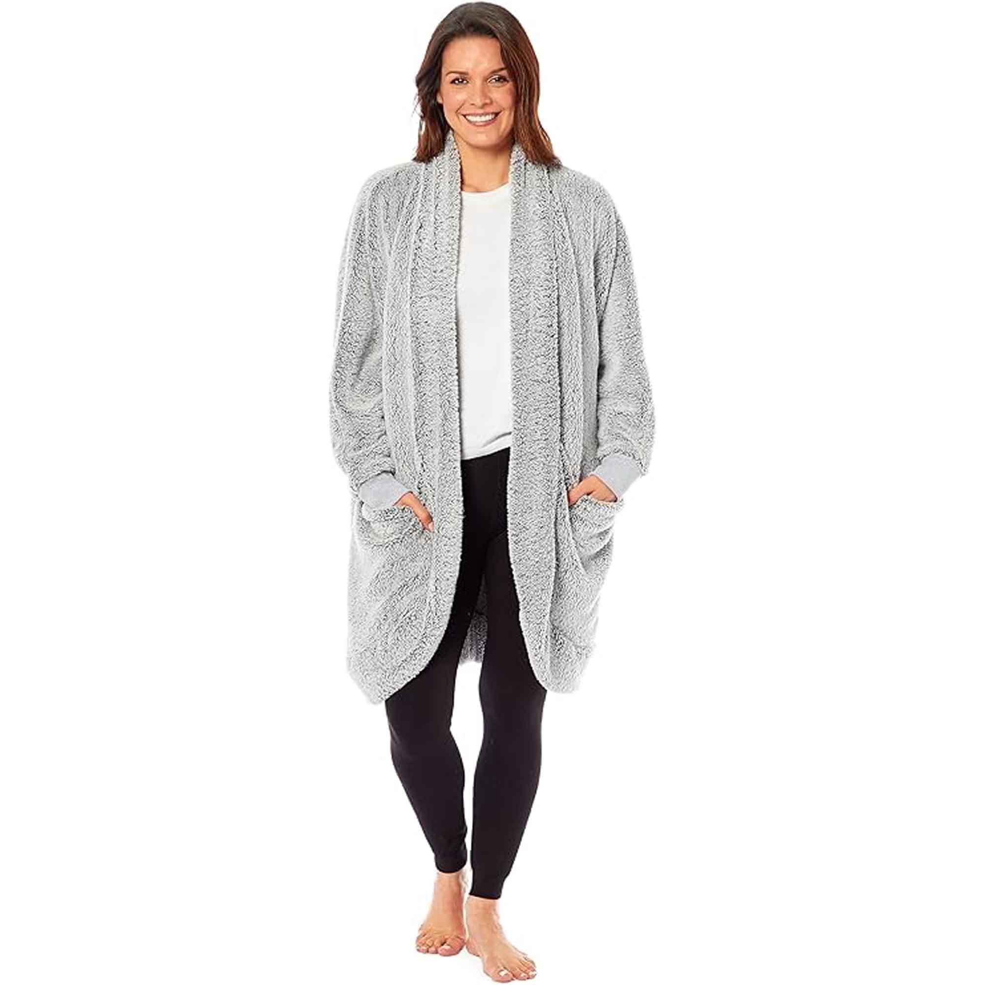 Daisy Dreamer Womens Shimmer Grey Cardi Gown Soft Touch Luxury House ...